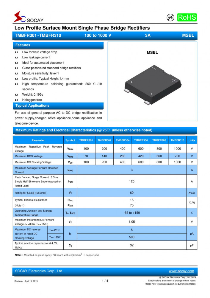 TMBFR306 datasheet page 1