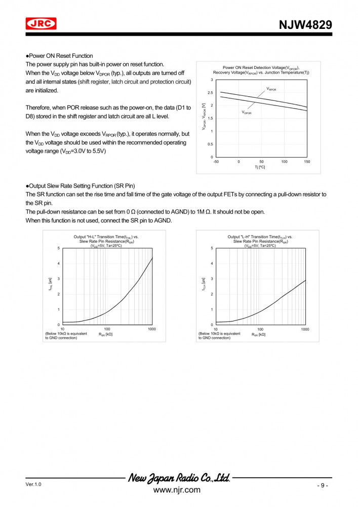 NJW4829 datasheet page 9
