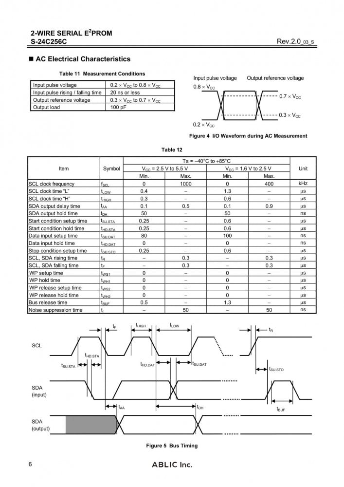 S-24C256C datasheet page 6