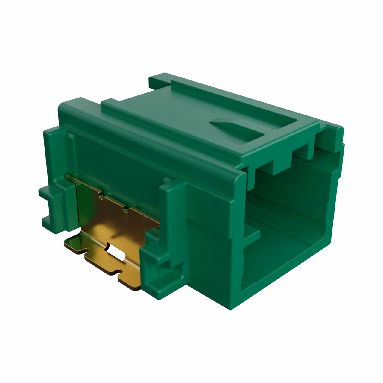Mini50 Unsealed Header, UL 94 HB, Right-Angle, SMT, Single Row, 2 Circuits, Gold (Au) Plating, Polarization Option D, Green, Tape and Reel for sale