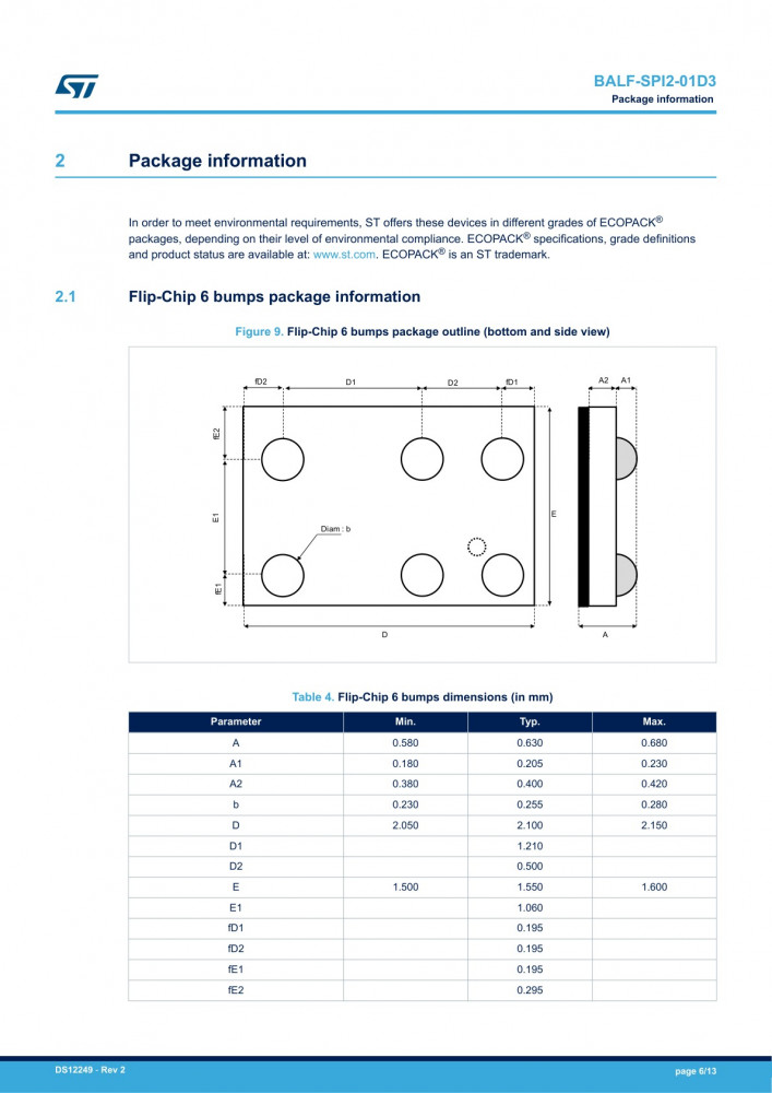 BALF-SPI2-01D3 datasheet preview, page 6