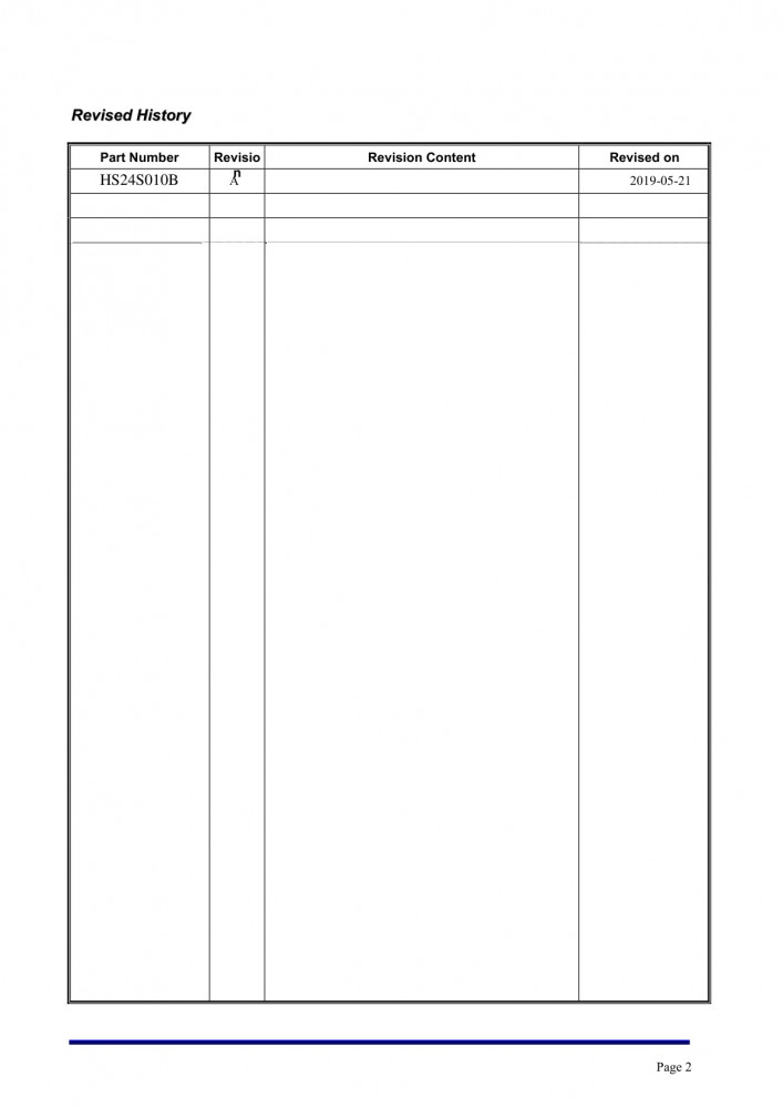 HS24S010B datasheet page 3