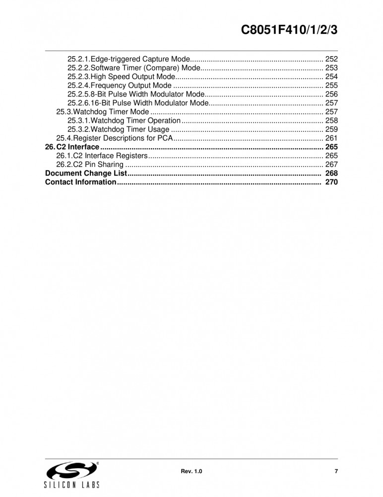 C8051F410-GQR technical document page 7