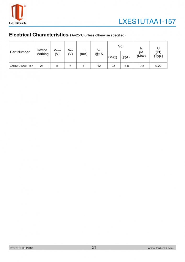 LXES1UTAA1-157 datasheet page 2