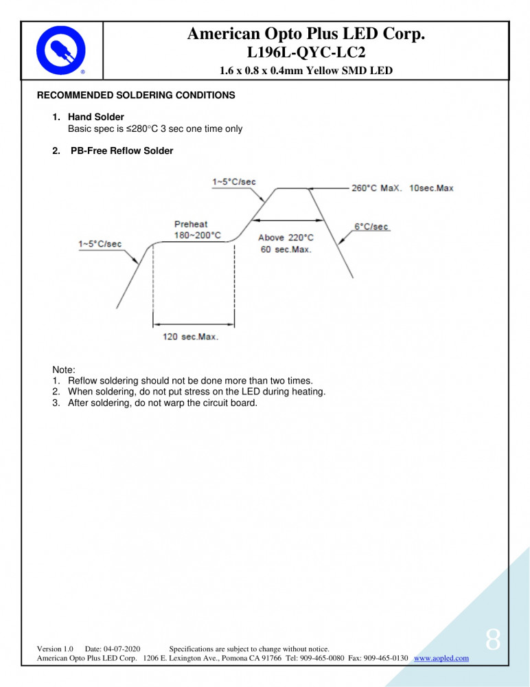 L196L-QYC-LC2 datasheet page 8