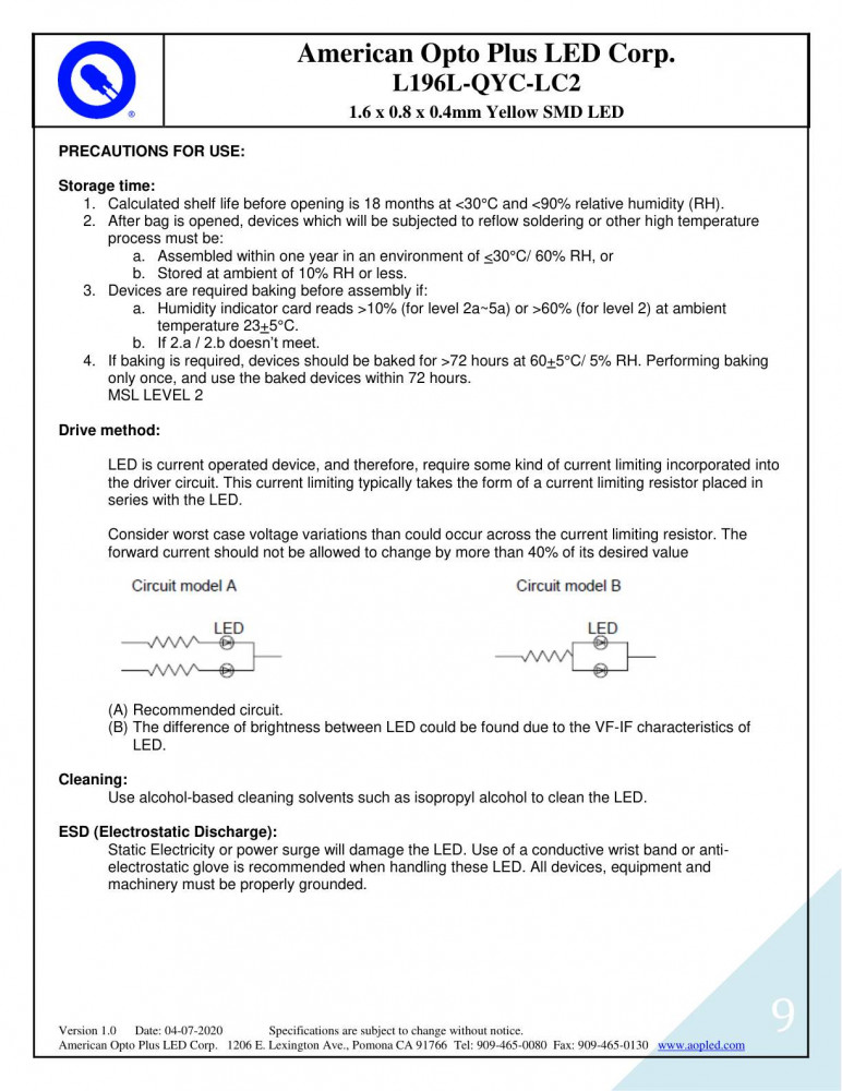 L196L-QYC-LC2 datasheet page 9