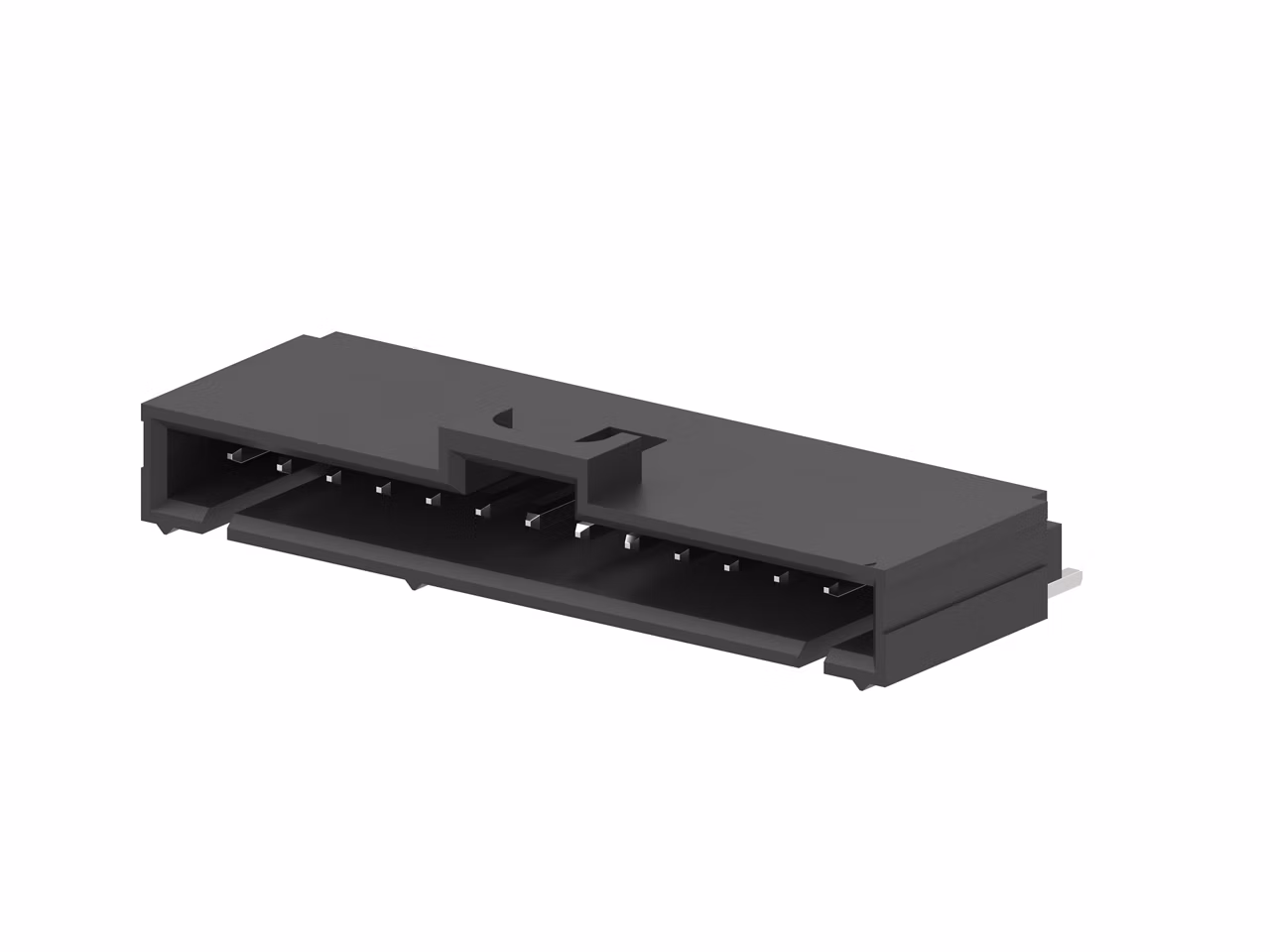 2.54mm Pitch SL Header, Single Row, Right-Angle, LCP, Shrouded, Surface Mount, Matte Tin (Sn) Plating, 19 Circuits