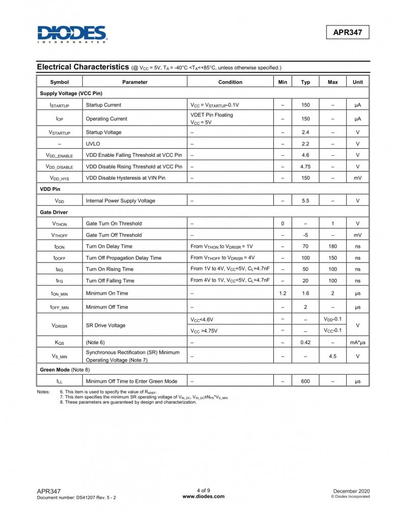 APR347W6-7 datasheet page 4