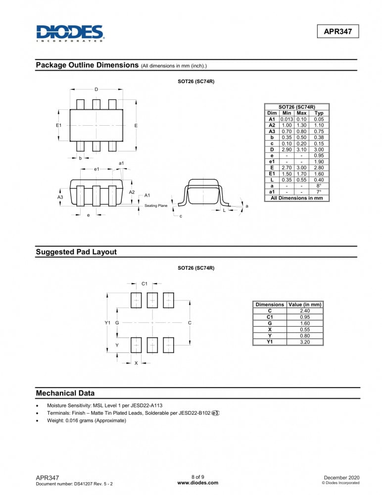 APR347W6-7 datasheet page 8