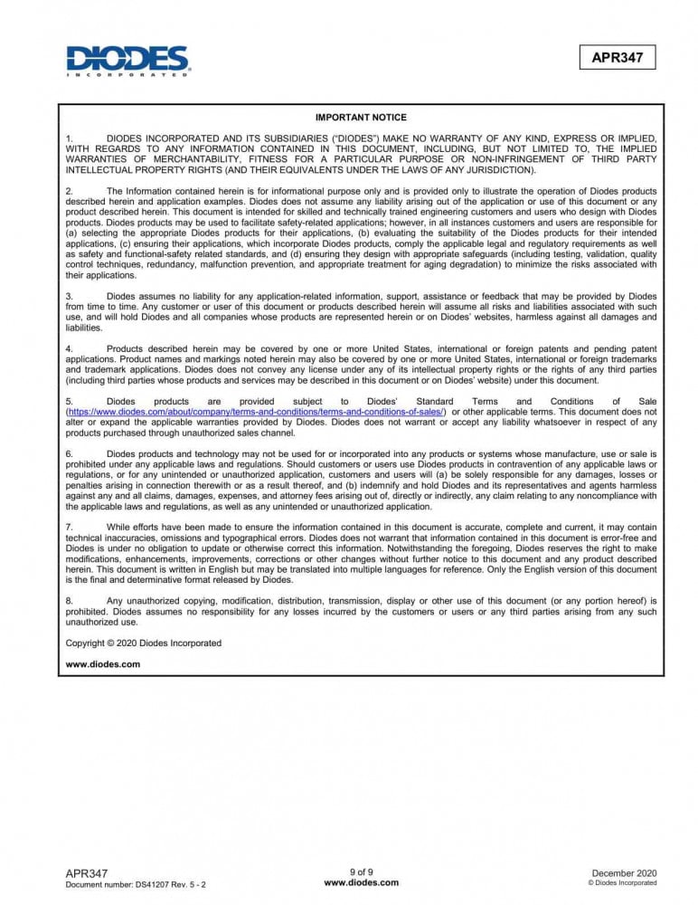 APR347W6-7 datasheet page 9