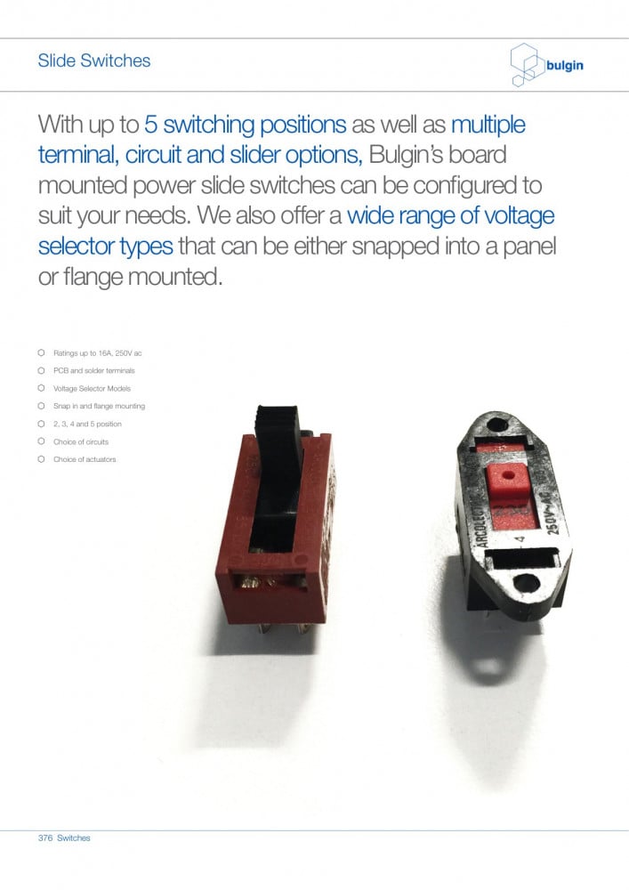 Bulgin K2228ER-437W technical document page 1