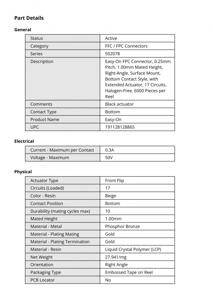 Product visual document, page 2