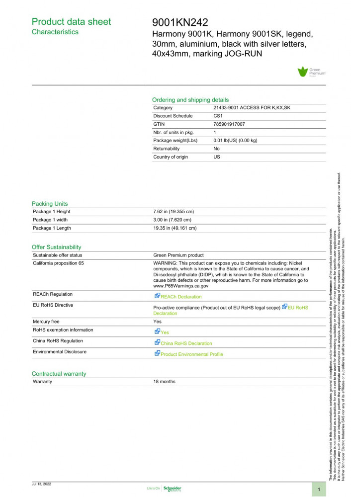 9001KN242 technical document preview