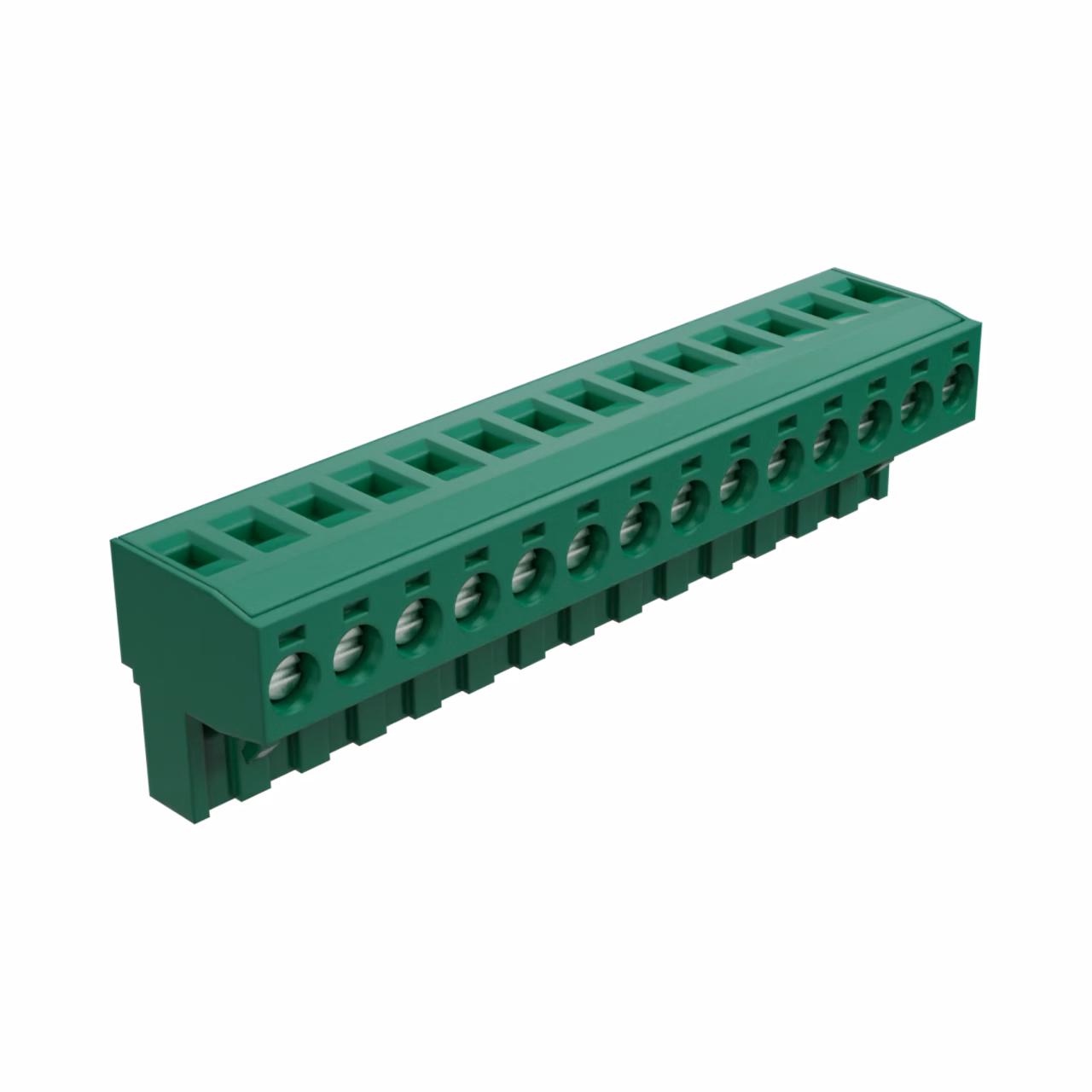 5.08mm Pitch Eurostyle Horizontal Plug, with Standard Imprinting, Green Housing, 14 Circuits for sale