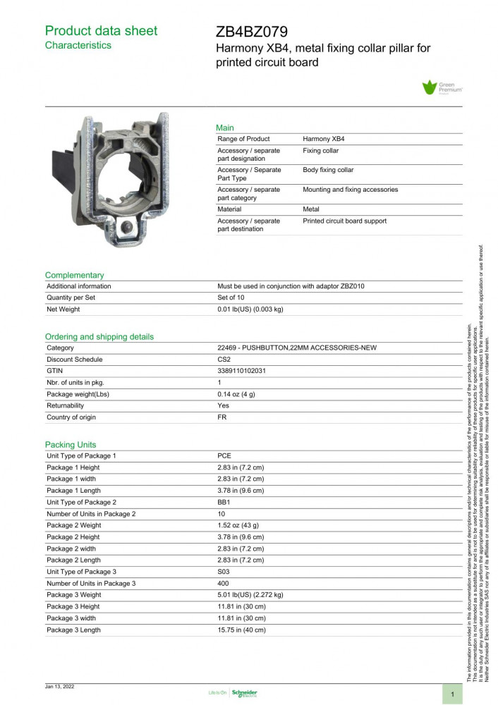 ZB4BZ079 technical document page 1