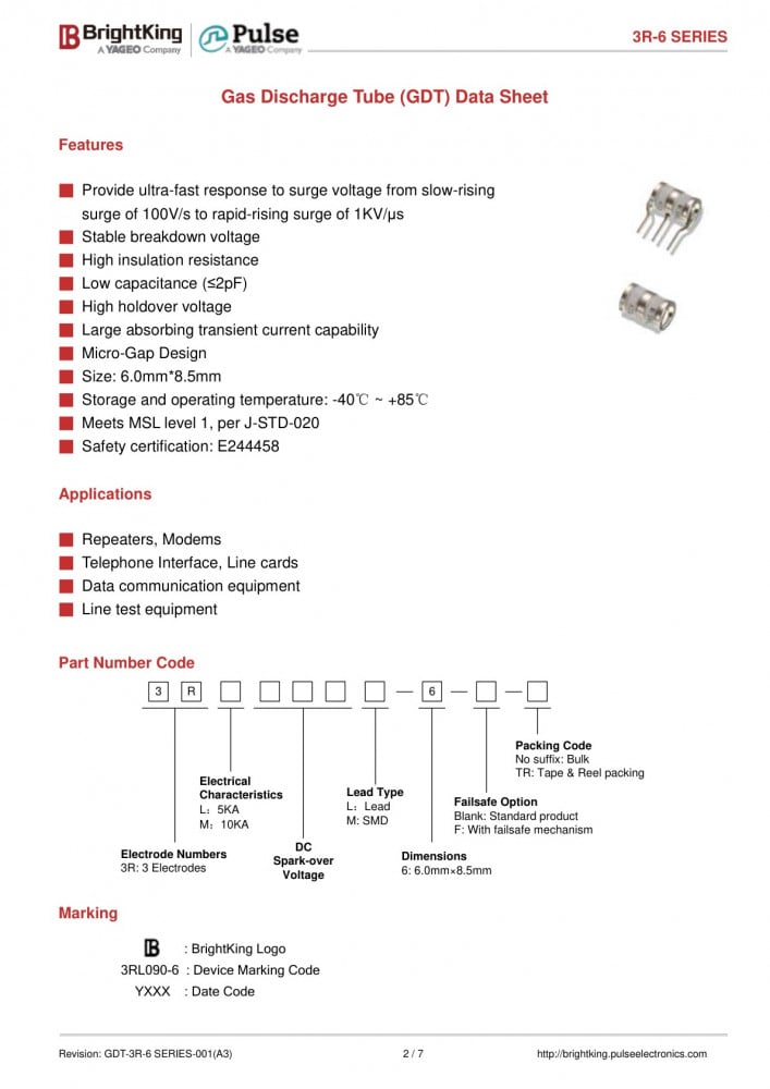 3RL090M-6 datasheet page 1