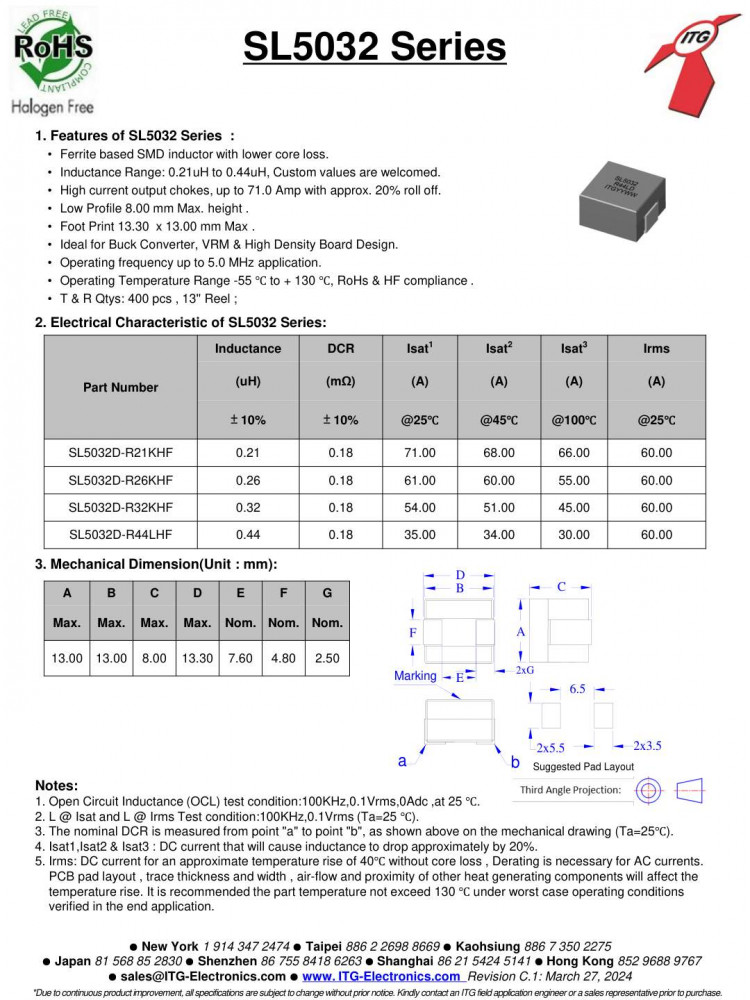 SL5032 technical document page 1