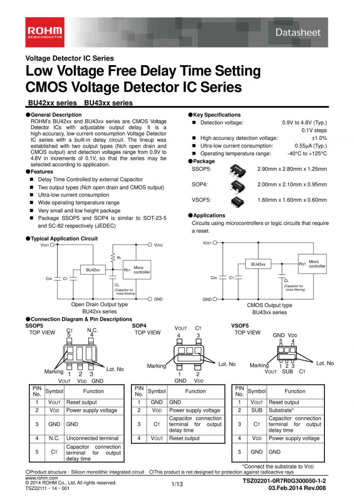 BU4219G-TR datasheet page 1