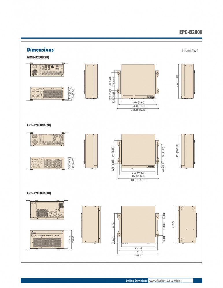 EPC-B2000 technical document, page 2