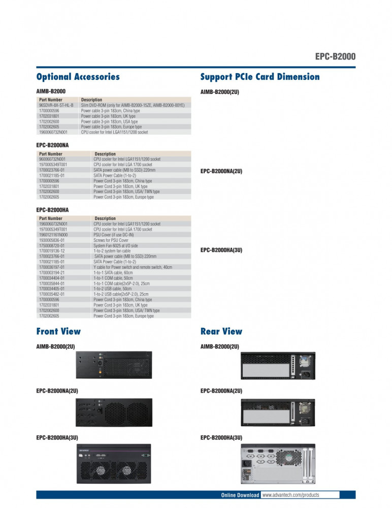 EPC-B2000 technical document, page 4