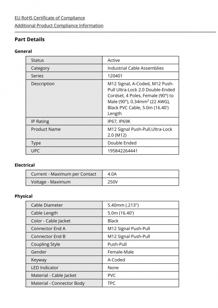 Molex Ultra-Lock product specification page 2