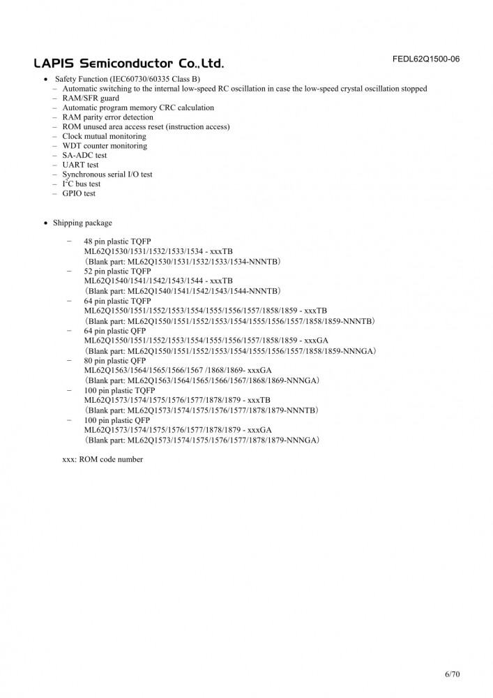 ML62Q1552 datasheet page 7