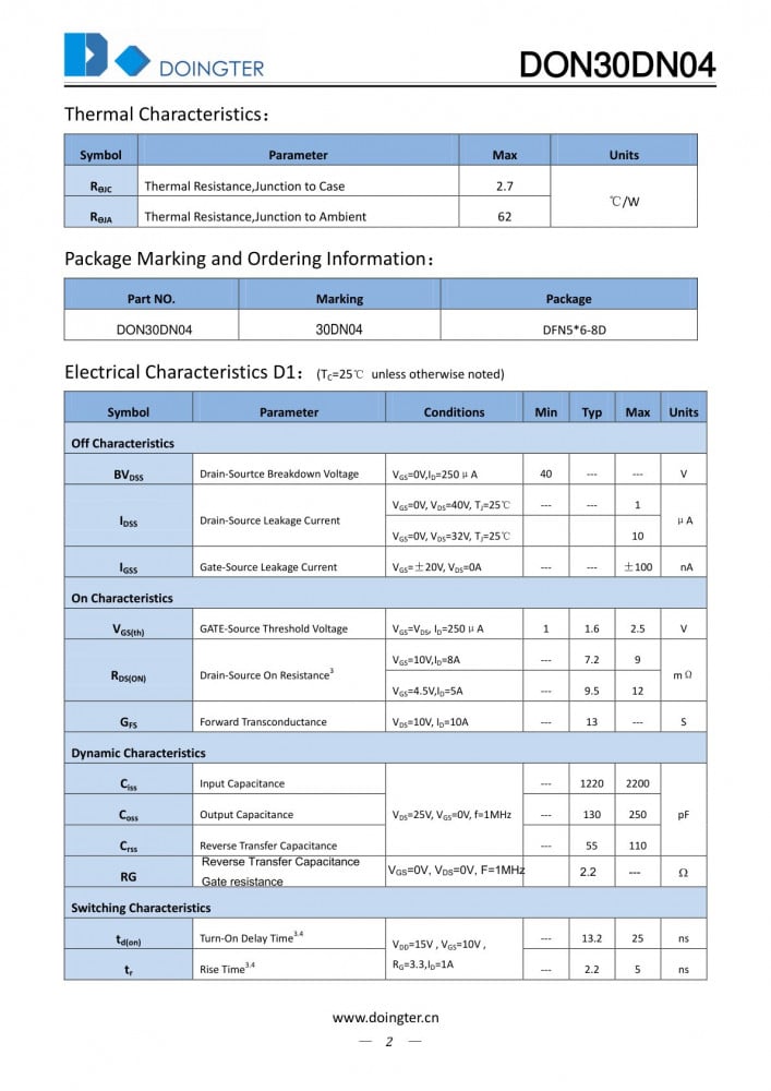 DON30DN04 datasheet page 2