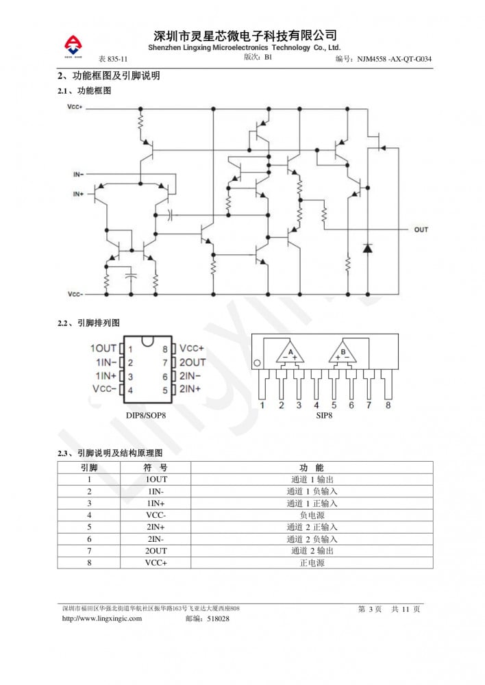 NJM4558(LX) datasheet page 3