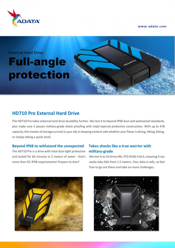 HD710 Pro product documentation page 1