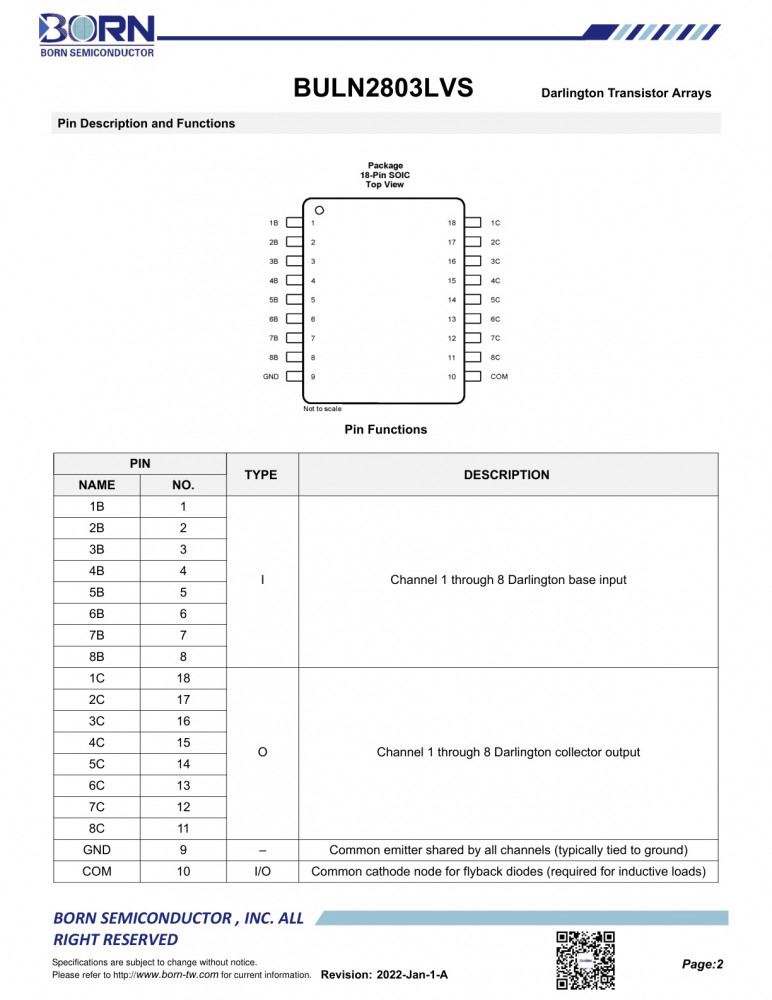 BULN2803LVS datasheet page 2