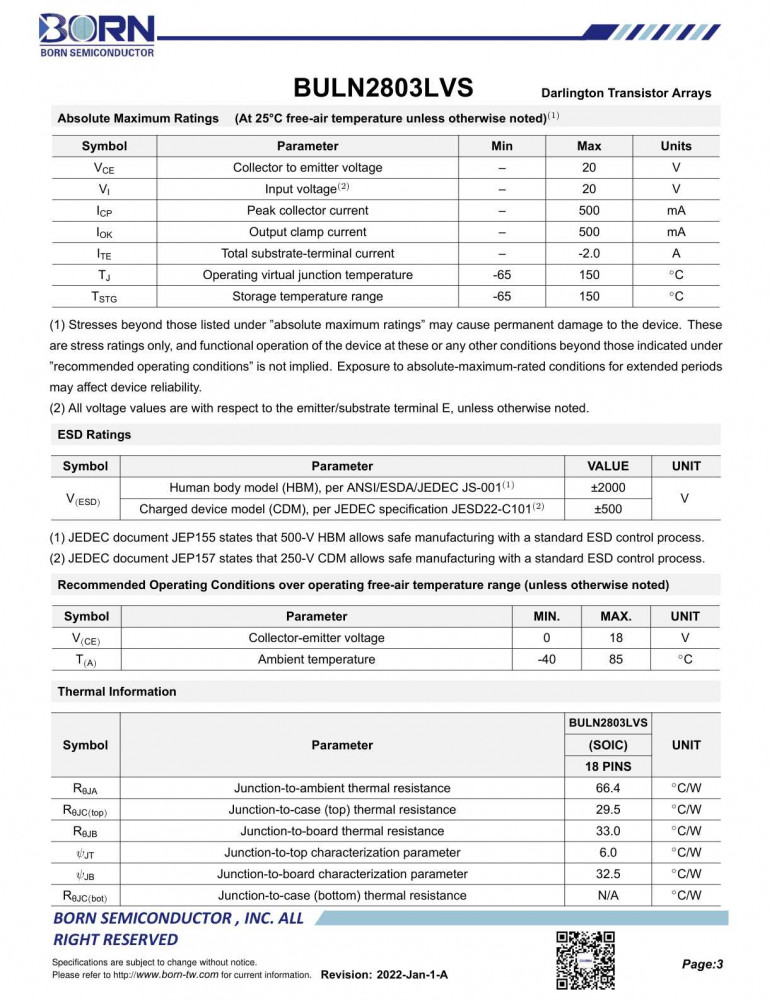 BULN2803LVS datasheet page 3