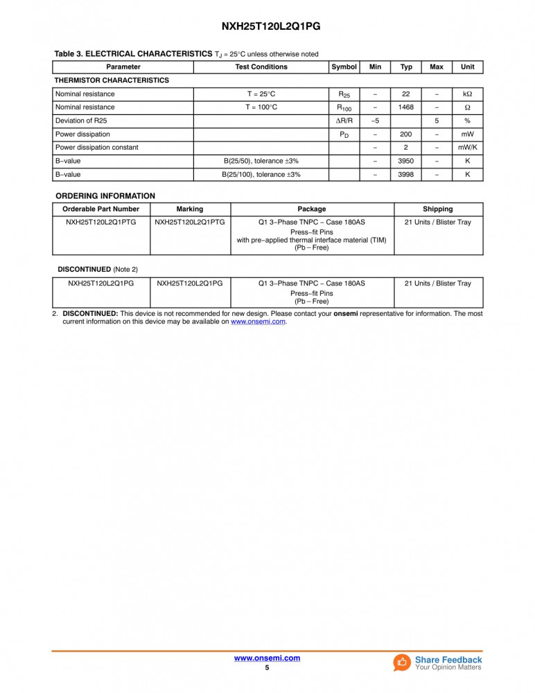 NXH25T120L2Q1 datasheet page 5