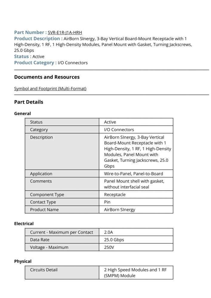 SVR-E1R-J1A-HRH product document image 1