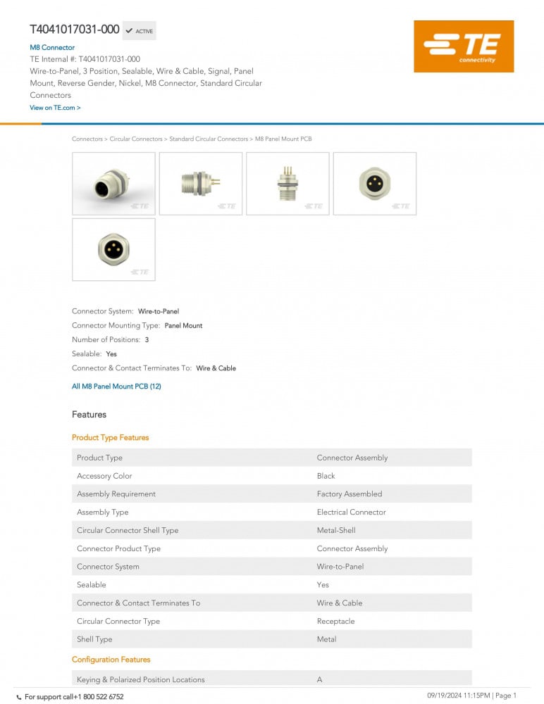 T4041017031-000 technical document page 1
