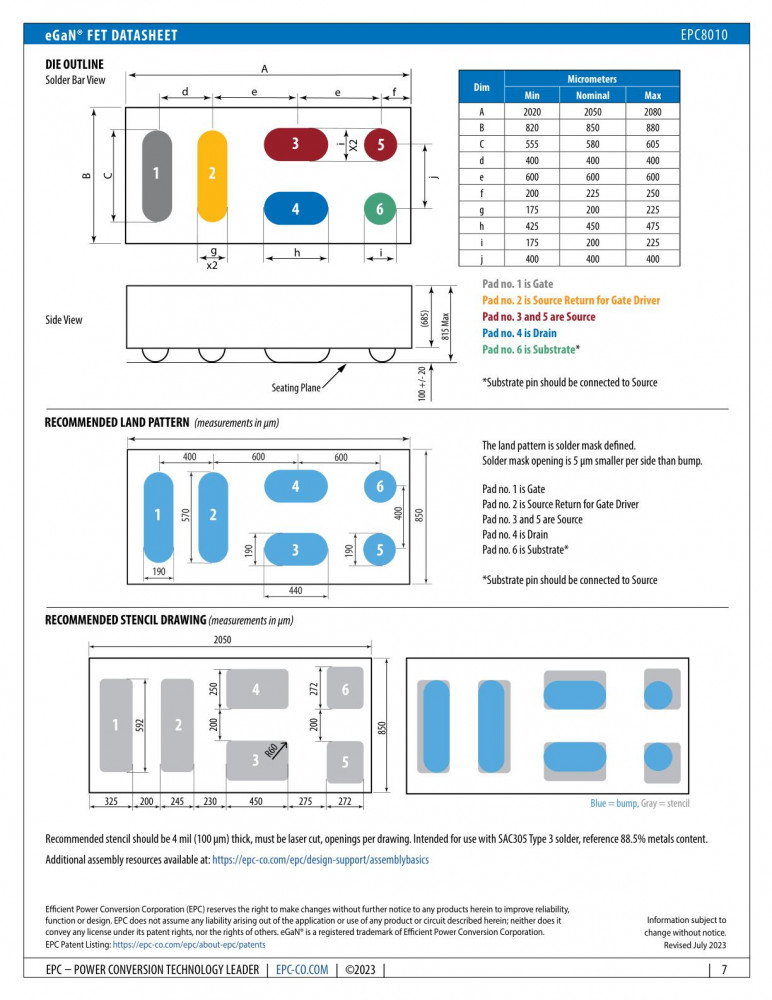 EPC8010 datasheet page 7
