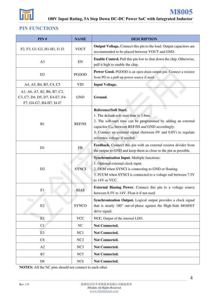 M8005DLKK datasheet page 4