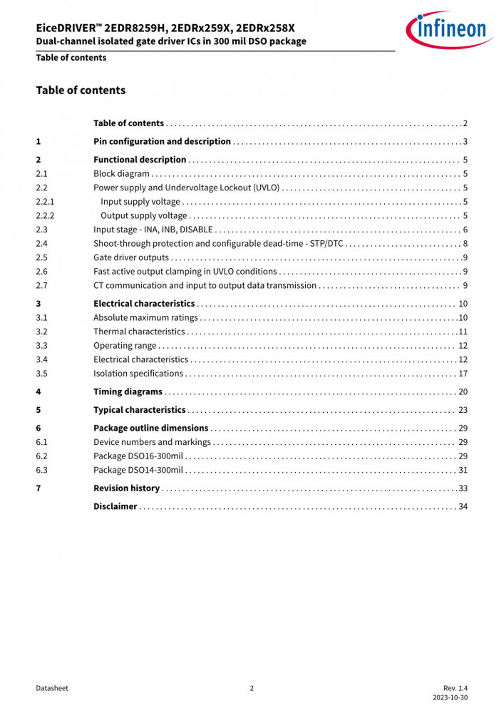 2EDR7259X datasheet page 2