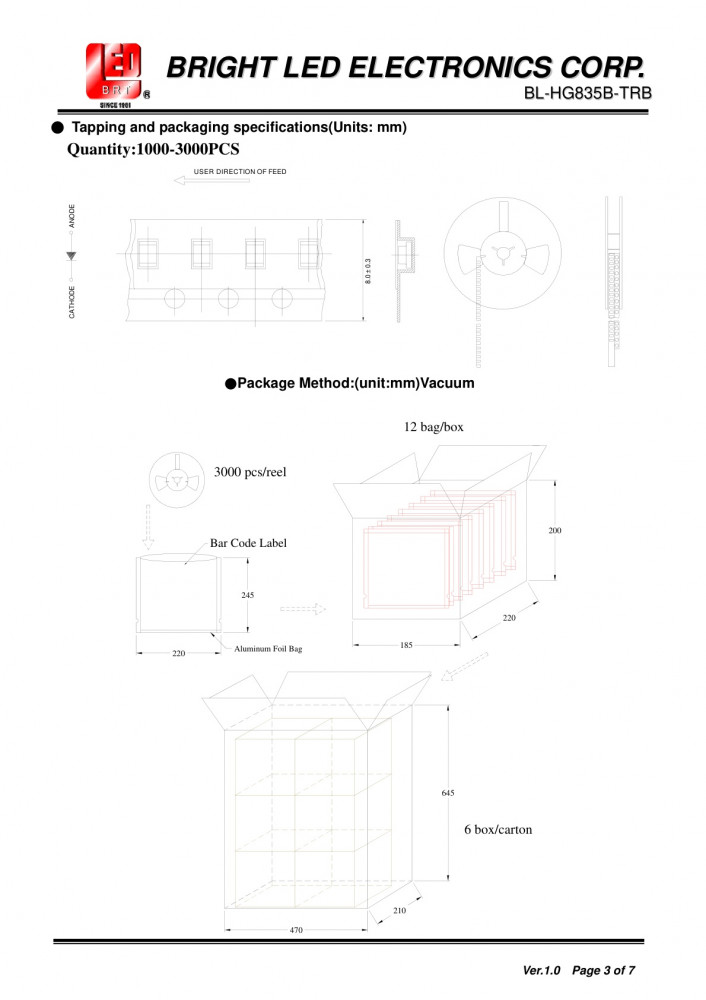 BL-HG835B-TRB datasheet page 3