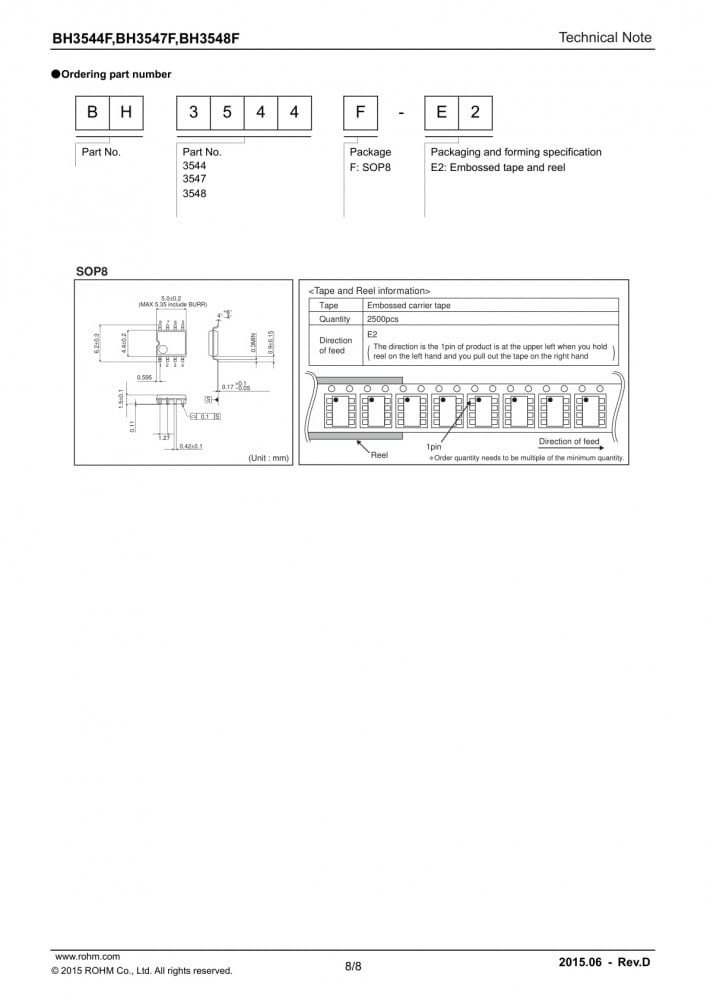 BH3547F-E2 datasheet page 8
