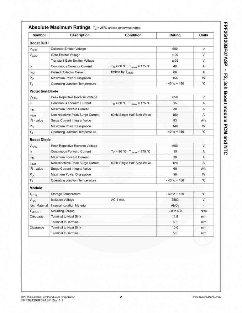 FPF2G120BF07ASP datasheet page 2