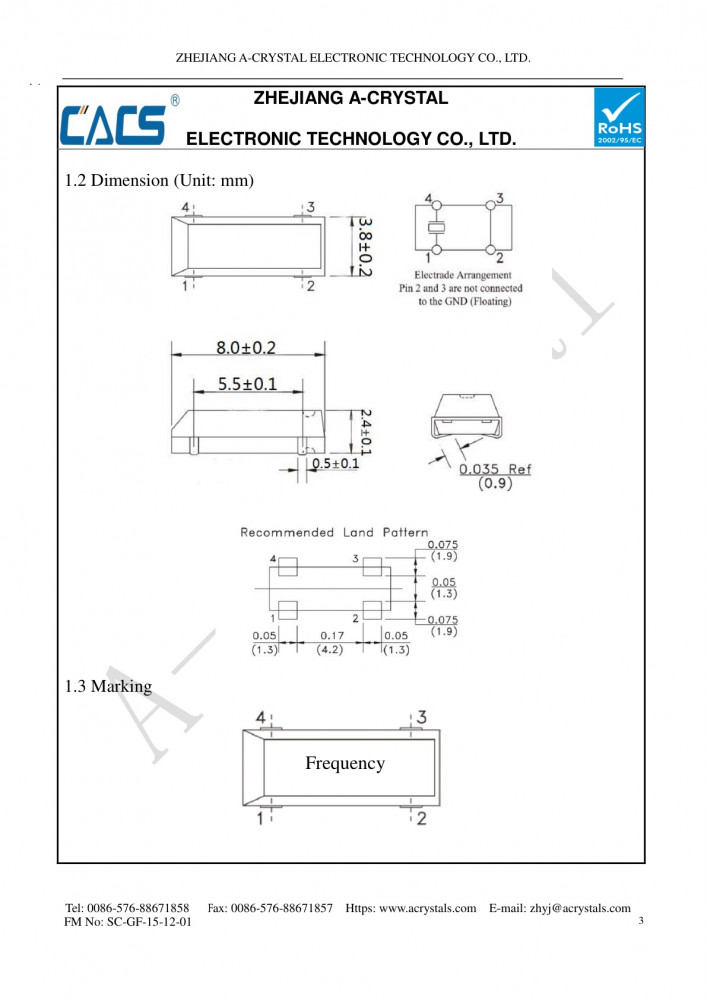 PMX206 specification document page 3