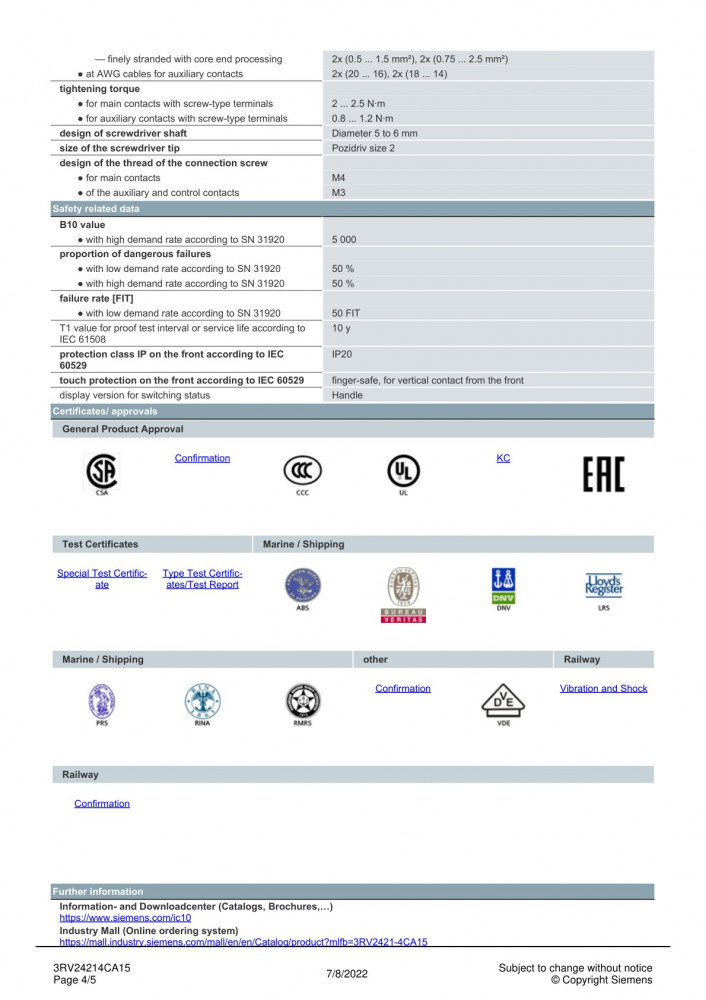 3RV24214CA15 datasheet page 4