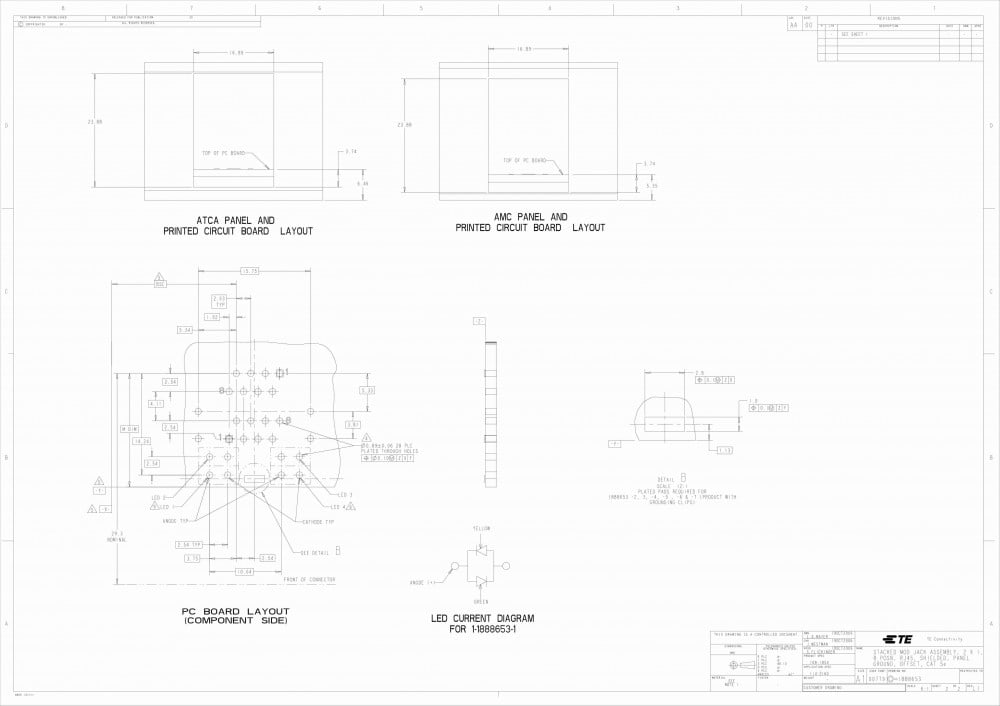 TE Connectivity 1888653-6 controlled drawing page 2