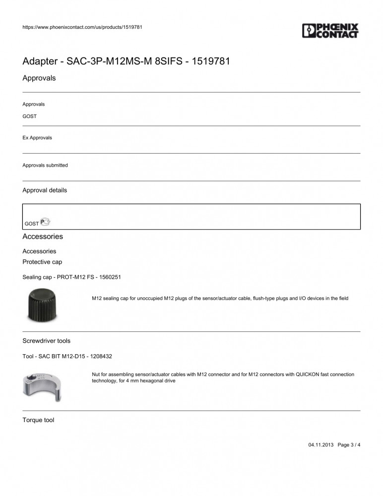 Phoenix Contact 1519781 technical document page 3