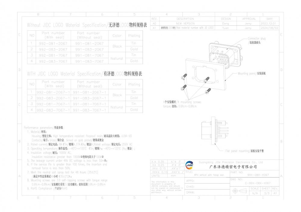 JIDC 992-081-2067-1 drawing page 3