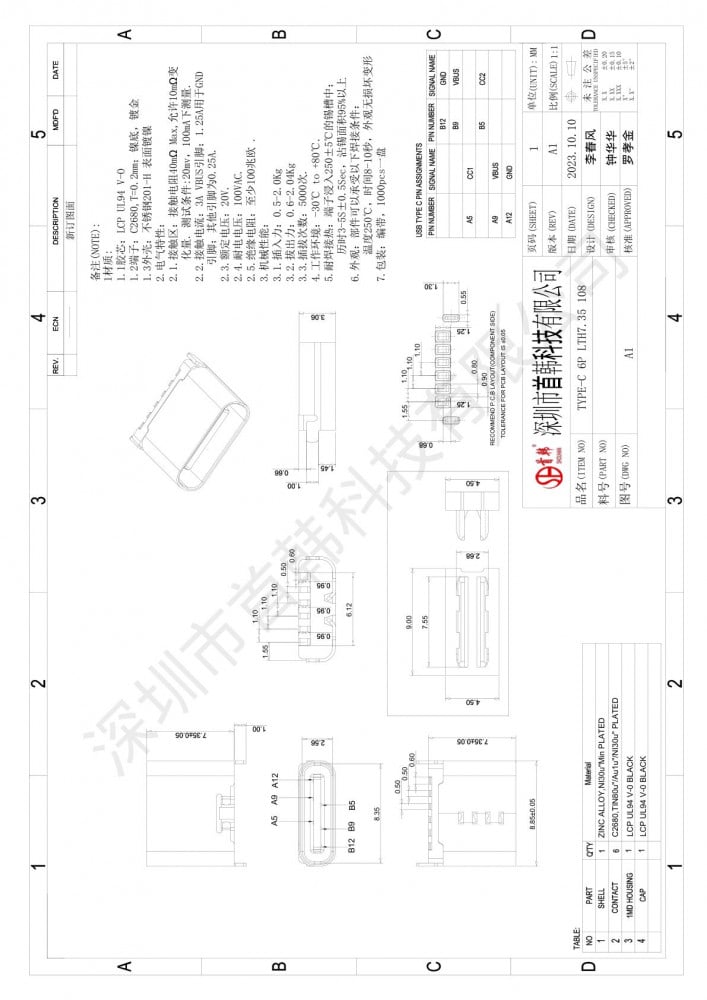 TYPE-C 6P LTH7.35 108 document page 1