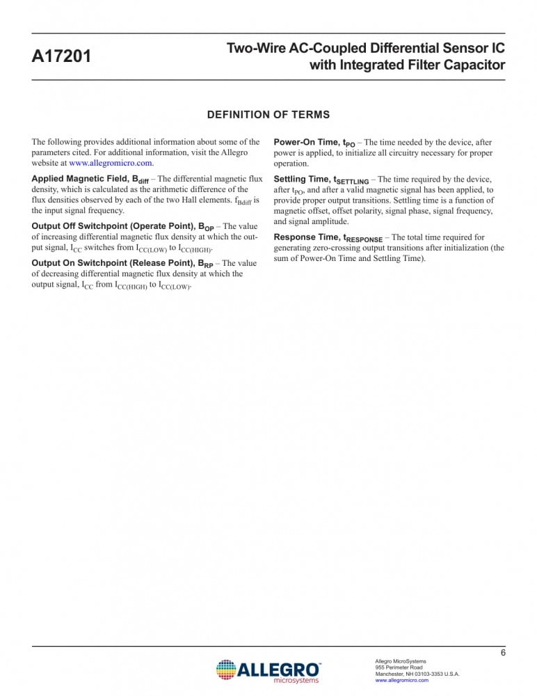 A17201 datasheet page 6
