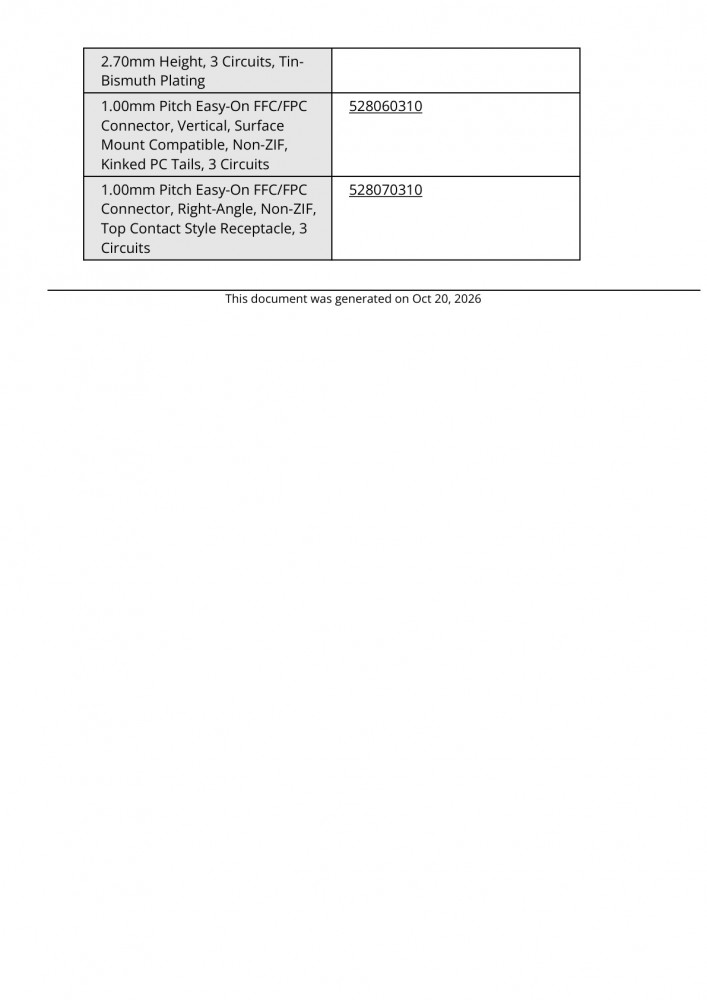 MOLEX 15167 FFC specification page 3