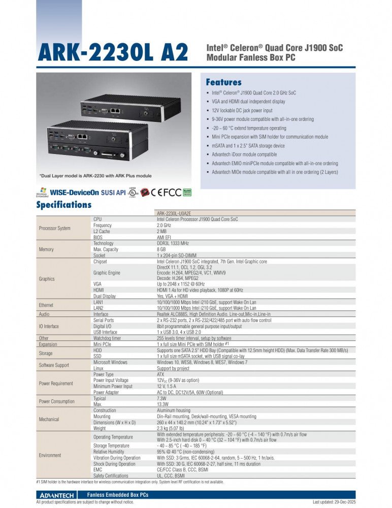 ARK-2230L technical document page 1