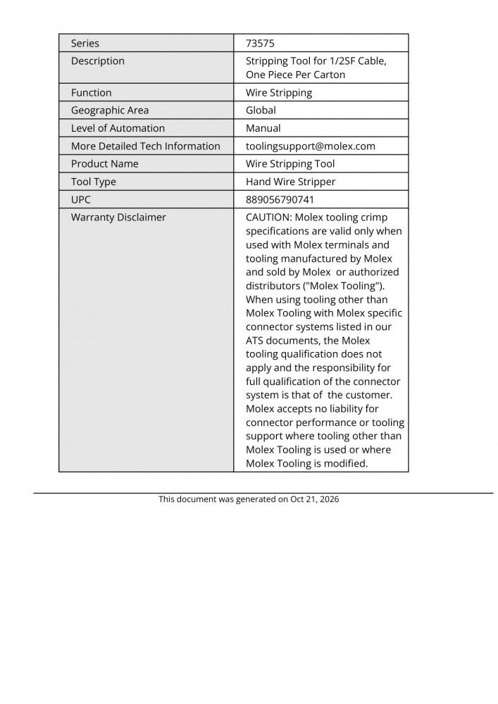 Technical document page 2 for Molex 735752142